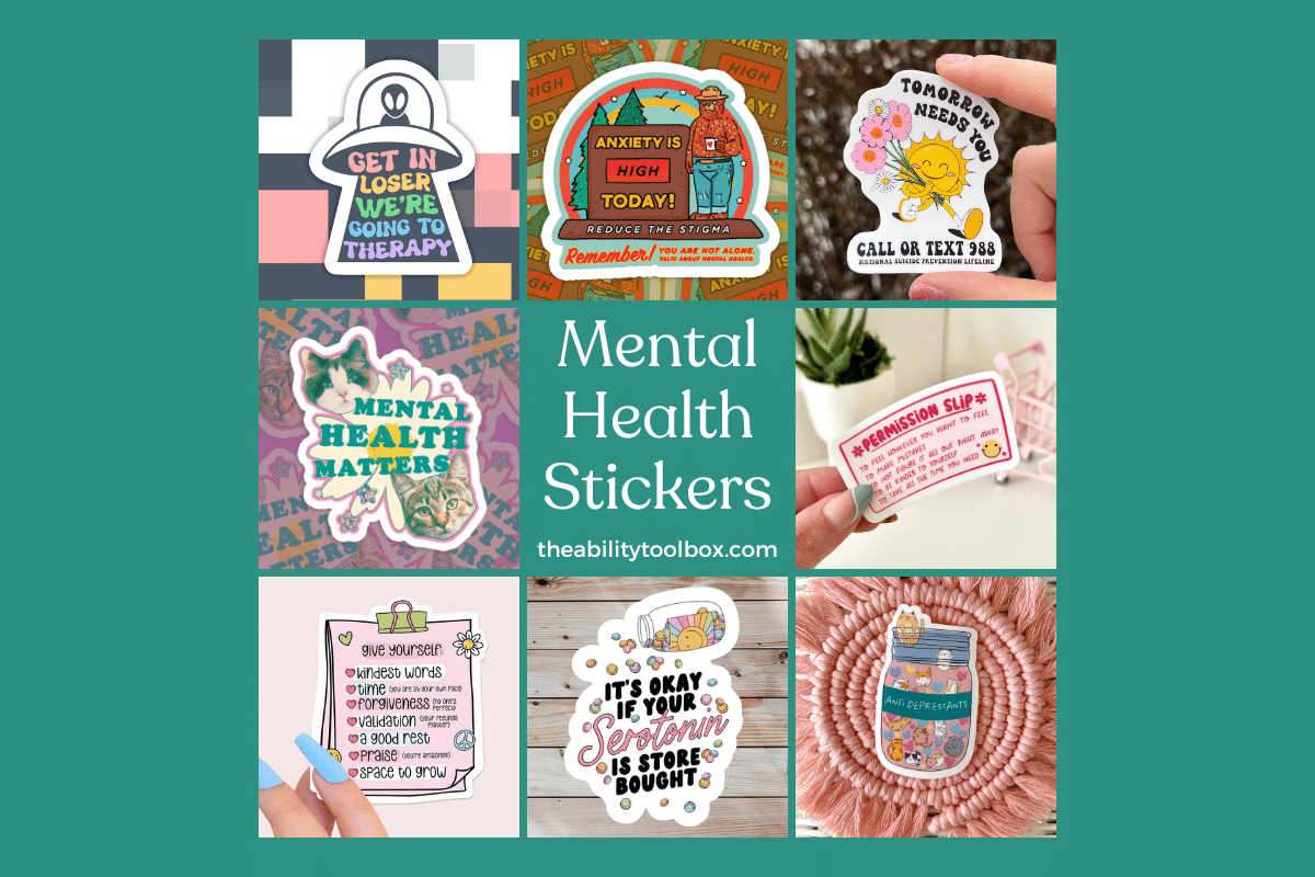 Mental Health Stickers for Awareness, Humor, and Empowerment